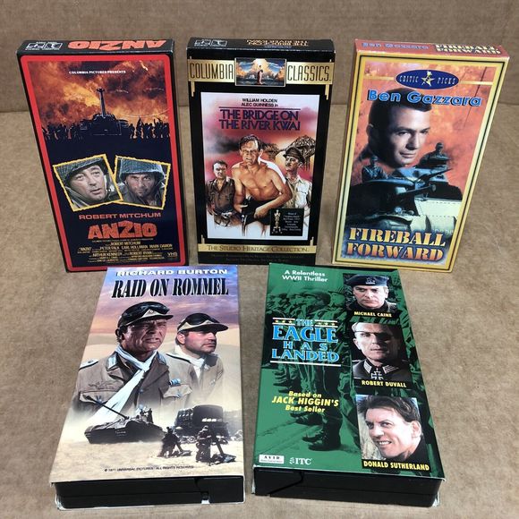 Media | Vintage Vhs Tapes 5 Action Movies Slim Case The Eagle Has ...